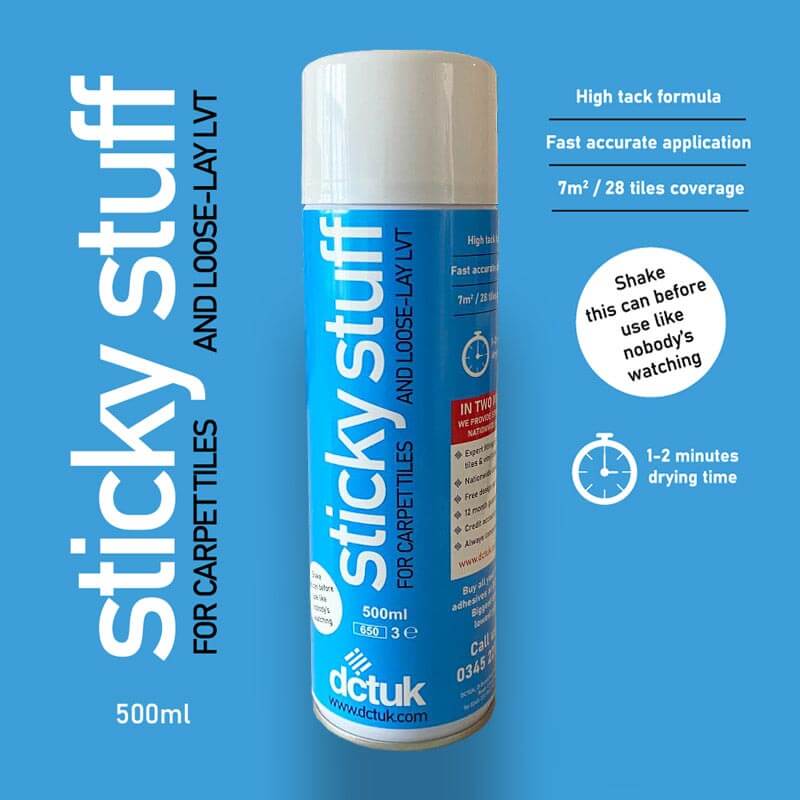 Sticky Stuff Tackifier Carpet Tile Spray Adhesive | DCTUK