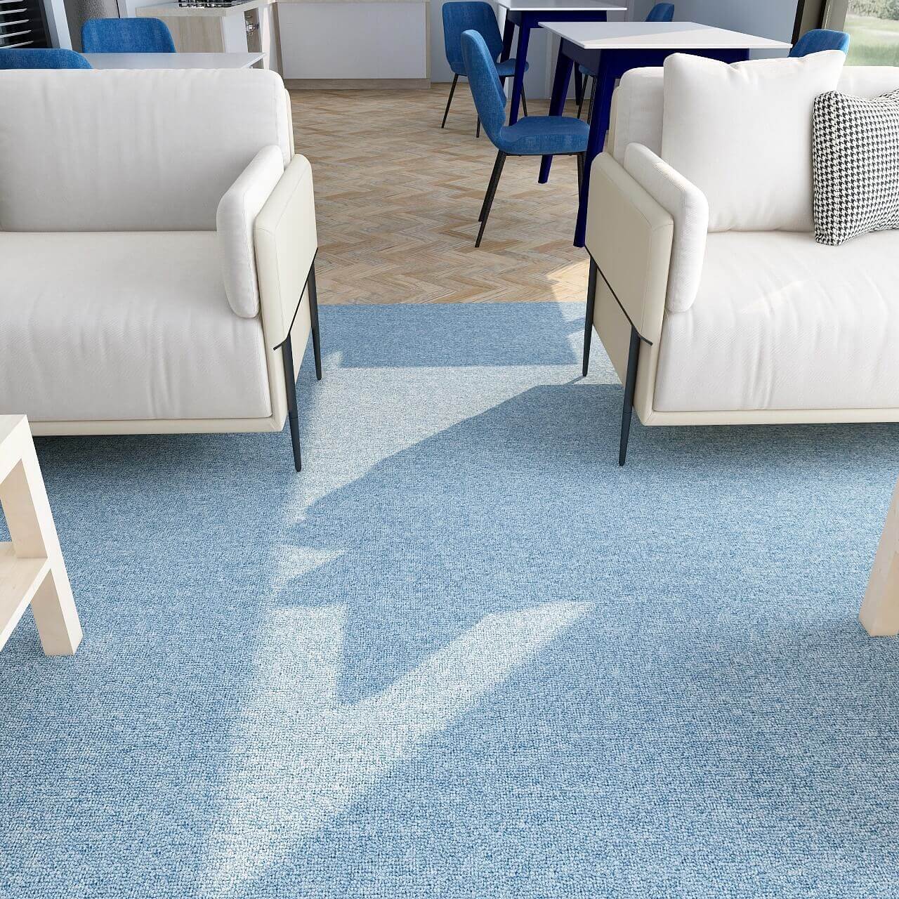 Nouveau Connections 2.0 Deep Blue Carpet Tiles | DCTUK